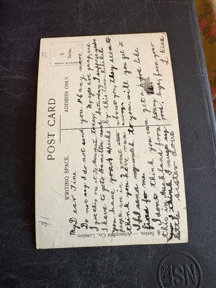 vtg postcard RPPC Aristophot London Edna Loftus actress pretty lady ...