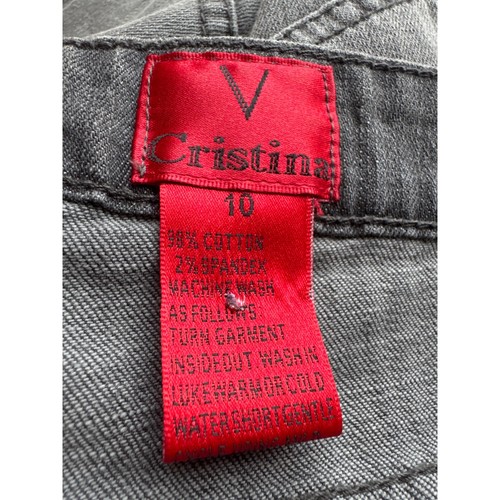 V Cristina Jeans Women's 10 Mid-Rise Straight Leg Light Black/Gray Wash ...