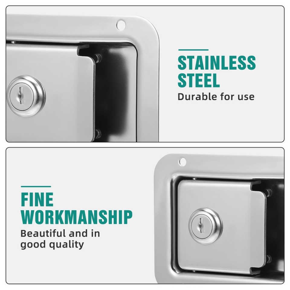 Paddle Handle Lock Door Latch Toolbox Lock Stainless Steel Heavy Duty ...