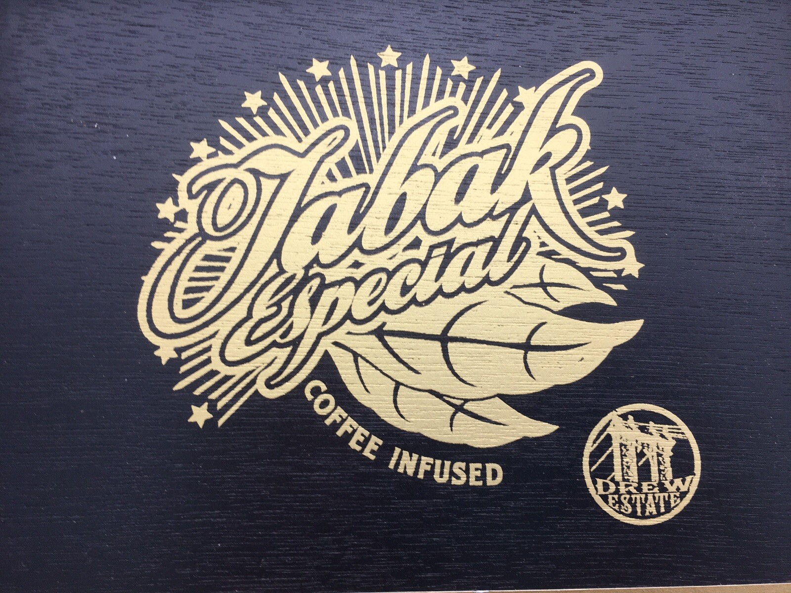 Tabak Special Coffee Infused Cigar Box Solid Wood Chain Hinged Robusto ...
