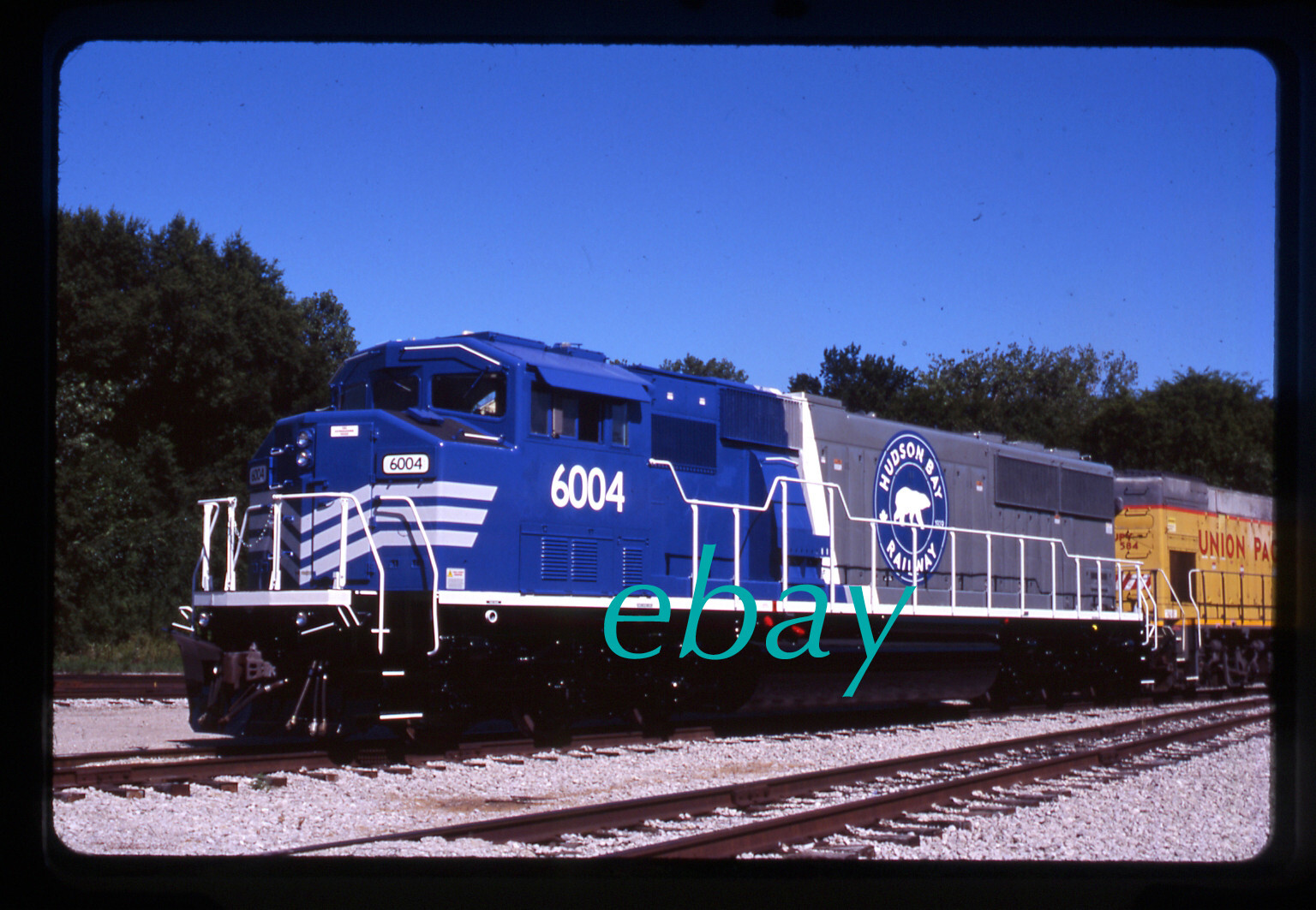Orig Slide Hudson Bay Railway HBR HBRY #6004 SD60M 2022 | eBay