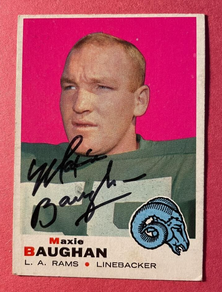 SIGNED MAXIE BAUGHAN AUTOGRAPHED 1969 TOPPS FOOTBALL CARD - RAMS | eBay
