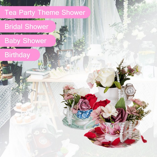 Eileen's Reserve Bone China Pure White Teacup and Saucer Set of Four ...