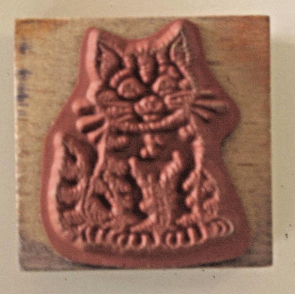 Cat Rubber Stamp by Stampcraft 1 1/2" x 1 1/2", 440D39 | eBay
