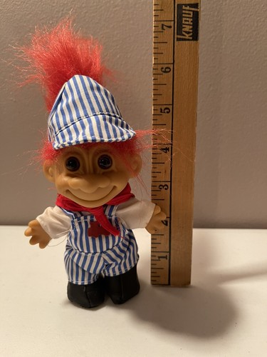 RUSS 4 1/2" TROLL TRAIN CONDUCTOR ENGINEER RED HAIR STICKER ON BOOT | eBay
