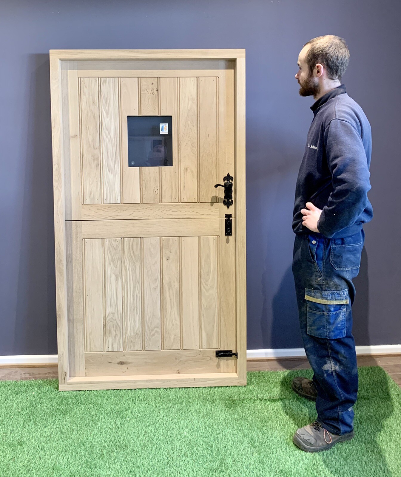 External Solid Oak Stable Door & Frame Shepherds Hut Garden Room 1000mm ...