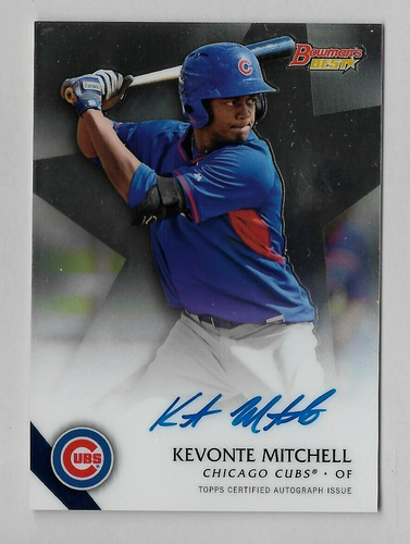 KEVONTE MITCHELL 2015 BOWMAN'S BEST ON CARD AUTOGRAPH AUTO #B15-KM CUBS ...