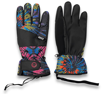 Neff Snow / Ski Gloves - NWT Mens Size Large Black / Tie Dye - #44335 ...