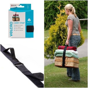 VELCRO® Brand Carry Strap with Handle Adjustable Black 5mm x 1.8m - 5kg ...