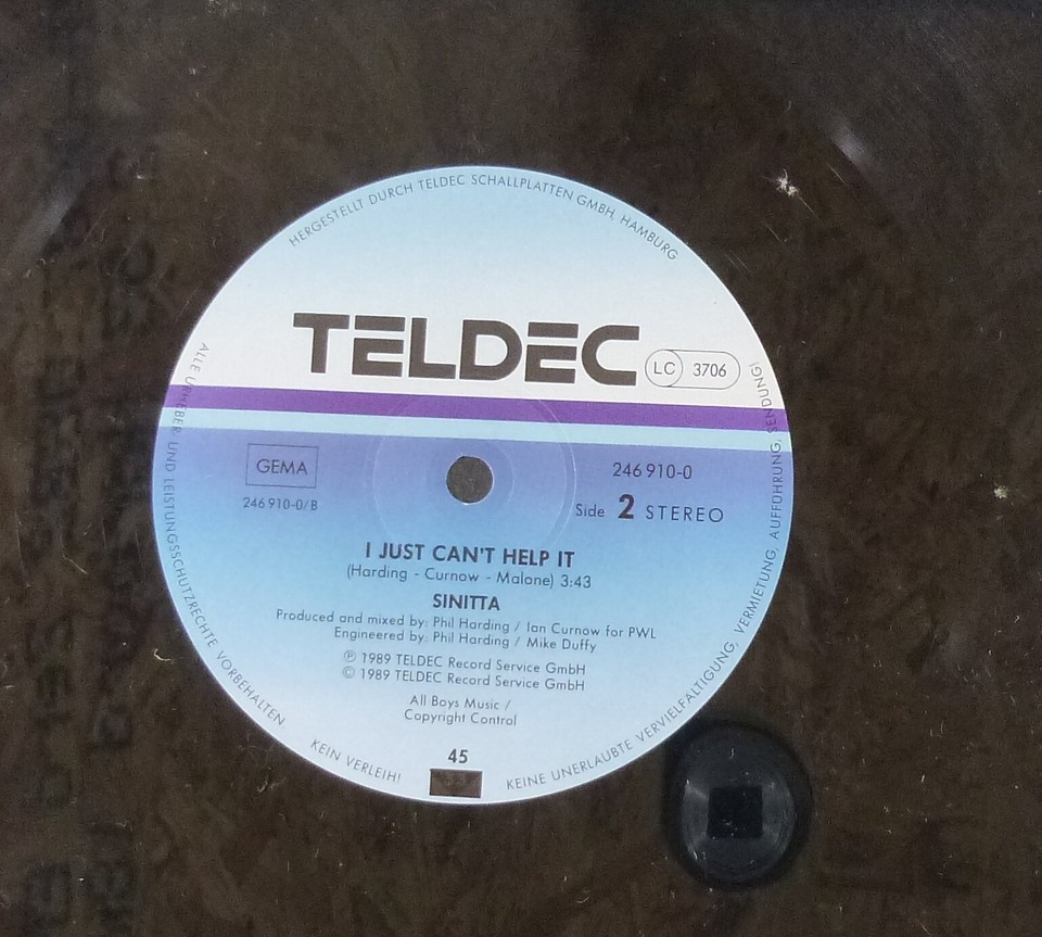 Simple Vinyle De 12" Sinitta – Right Back Where We Started From - G2673 ...