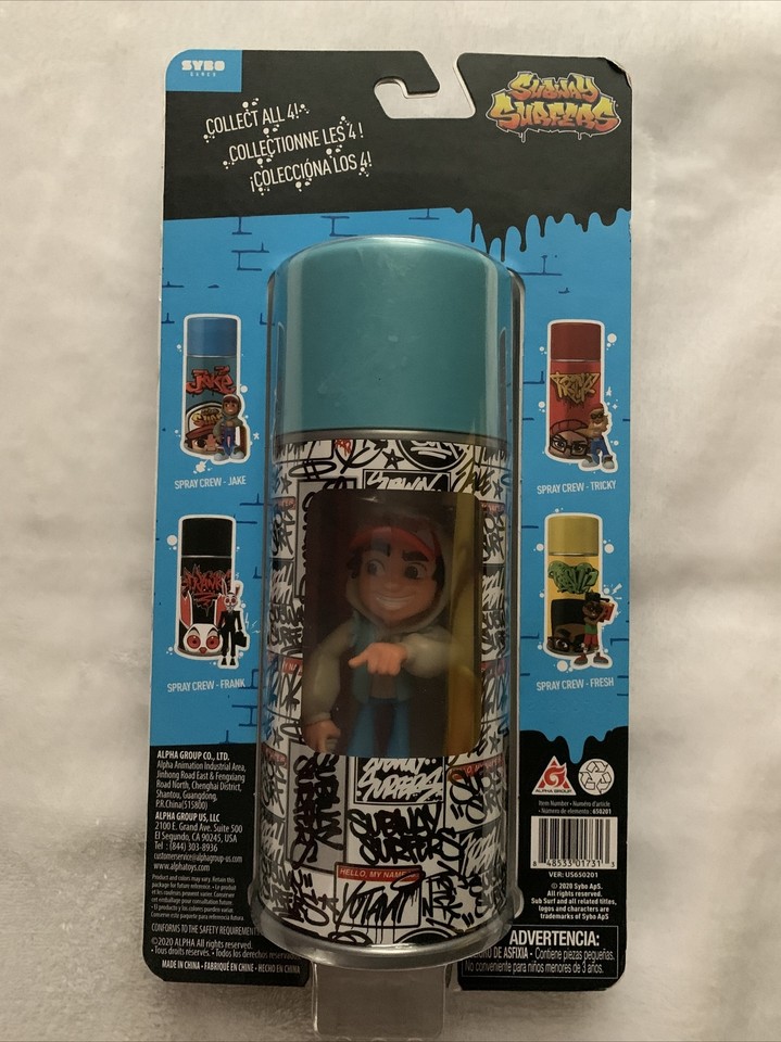 SUBWAY SURFERS Jake GAME SUB SURF SPRAY CREW 4" VINYL FIGURE BRAND NEW ...