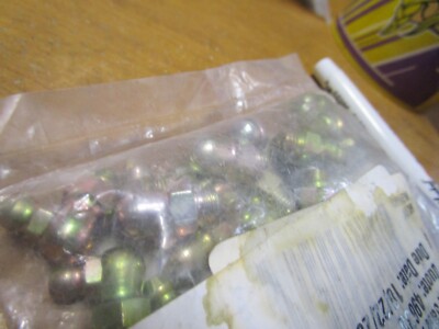 1/4"-28 90° Steel Yellow Trivalent Zinc Grease fitting w/Ball Check QTY ...