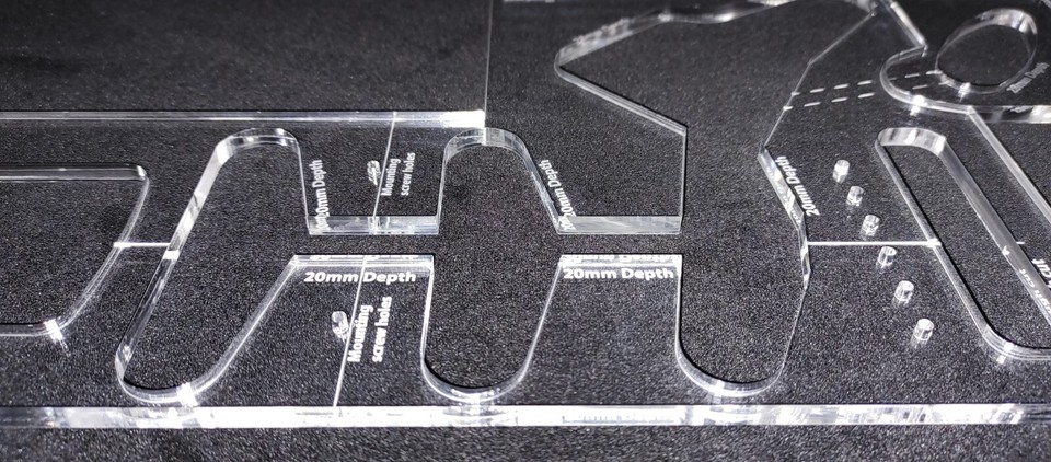 Acrylic Stratocaster Routing Template - 1615 Designs | eBay