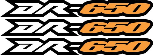 6" DR650 Dr 650 Orange Universal Stickers Decals Graphics airbox tank ...