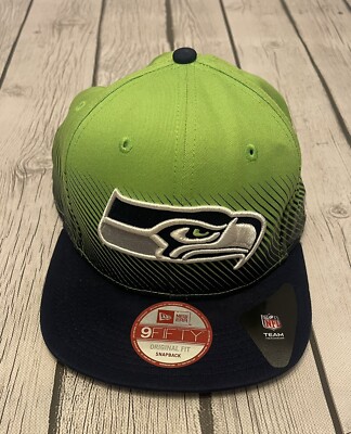 Seattle Seahawks New Era Baseball Cap Hat Green Blue Snapback | eBay