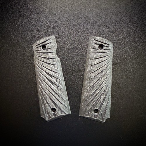 1911 Grips Full Size Carbon Composite/polymer Ambi Black Hole Design 45 ...