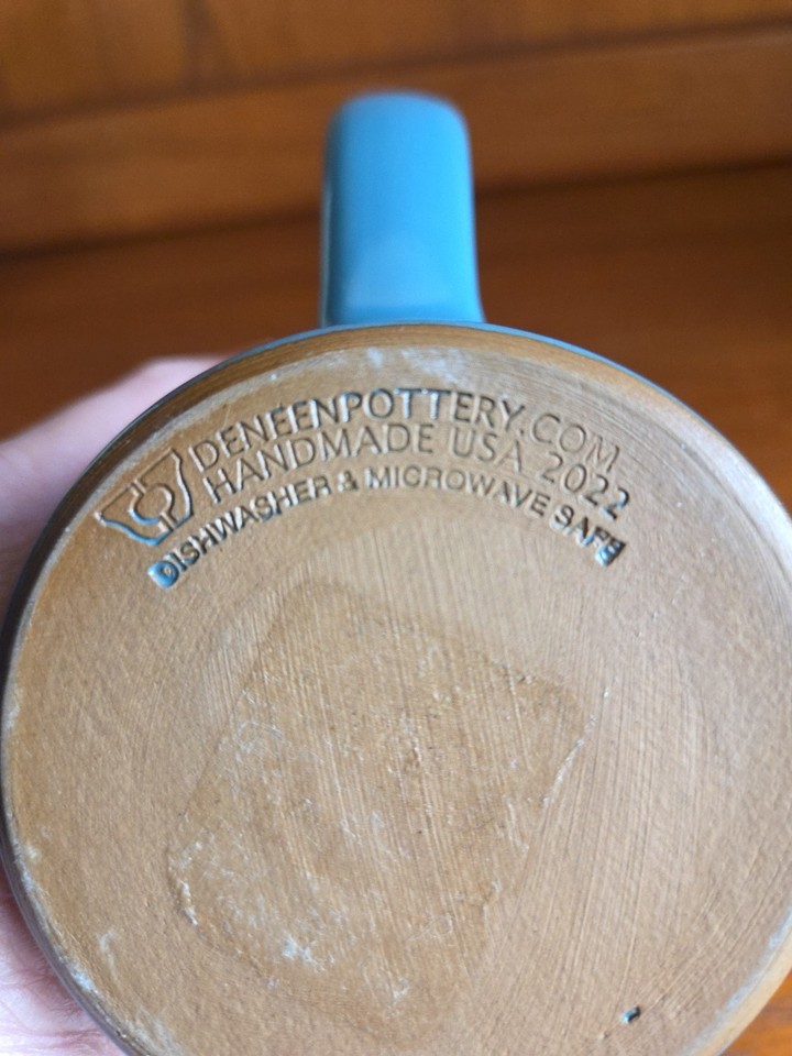 Deneen Pottery Mug Bryce Canyon National Park Blue /Teal Drip Glaze USA ...