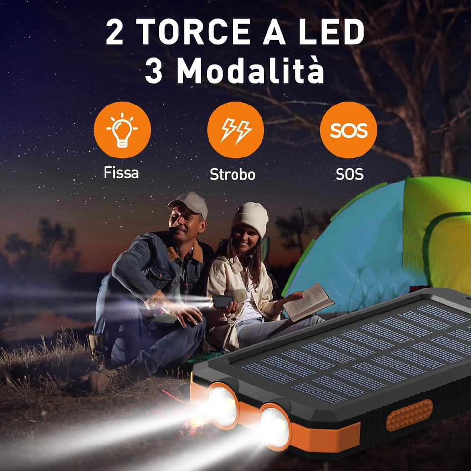 Powerbank Solare Da 26800 Mah, Power Bank Solare Impermeabile, Porta ...