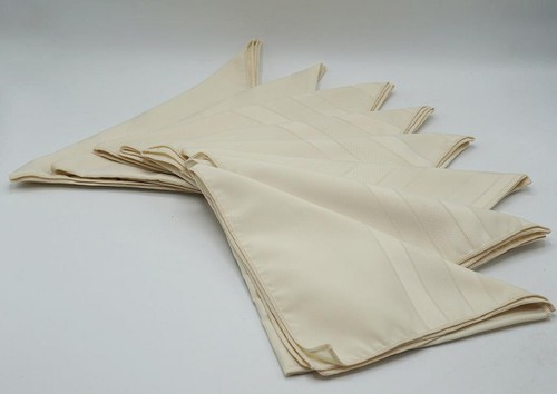 Off White Polyester Cloth Napkins Set of 8 | eBay