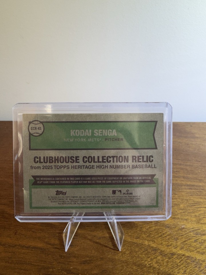 2025 Topps Heritage High Number Kodai Senga Relic MEM #CCR-KS Mets | eBay