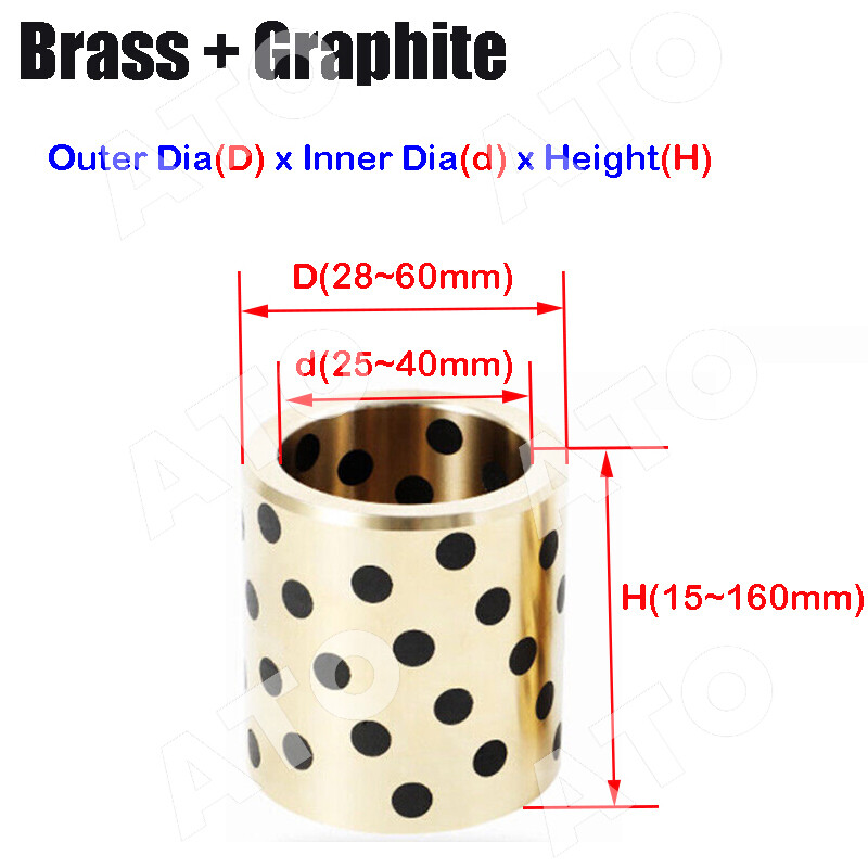 Solid Lubricated Graphite Copper Sleeve Self-Lubricating Bearing | eBay