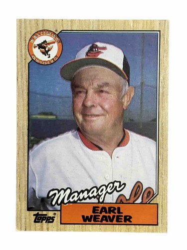 Brand New: Vintage 1987 topps Earl Weaver Baltimore Orioles Trading ...
