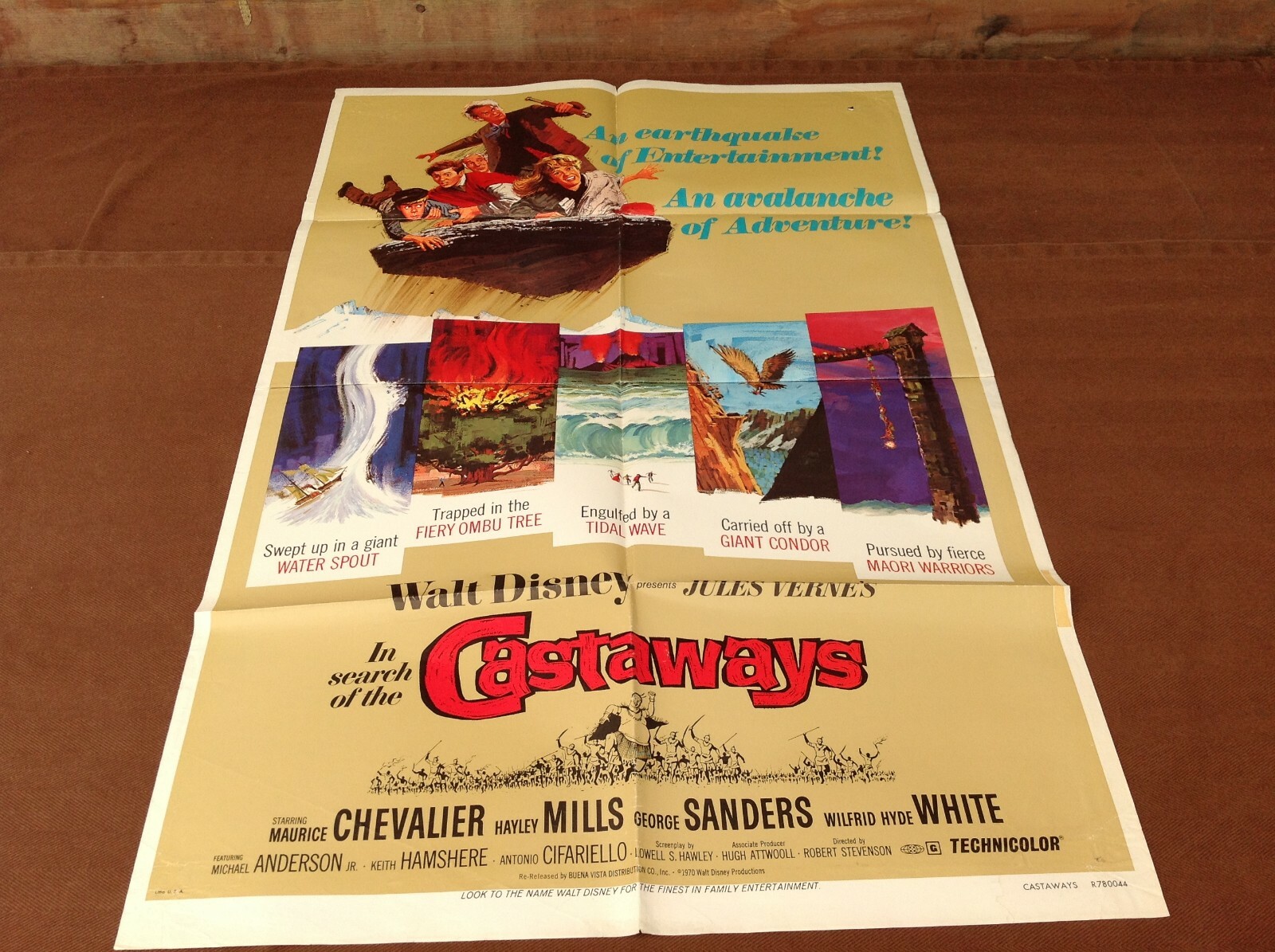 1978 In Search Of The Castaways Original Movie House Full Sheet Poster ...