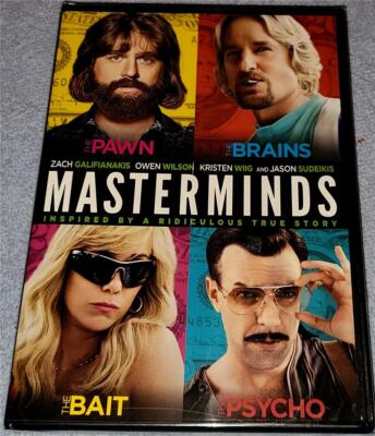 ZACK GALIFIANAKIS, OWEN WILSON, KRISTEN WIIG, Masterminds, DVD, NEW ...