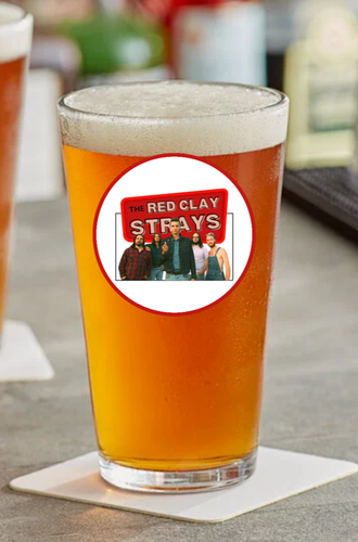 The Red Clay Strays - Rock and Roll - 16oz Pint Beer Glass Pub Barware ...