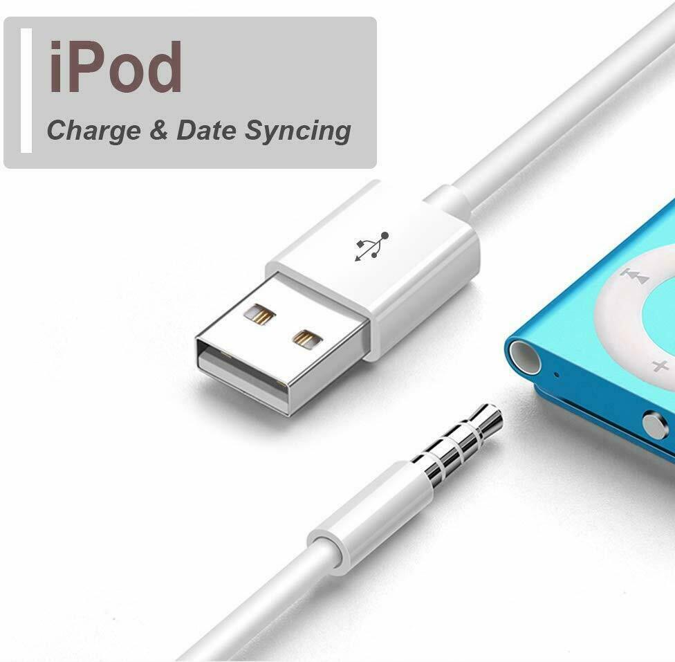 New USB 3.5mm Data Sync Charger Cable Cord For Apple iPod Shuffle 7th ...