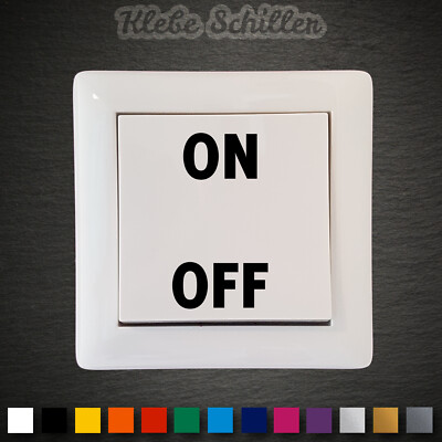 14422 On Off Aufkleber Set 24x12mm LichtschalterSchalter Taster Symbole ...