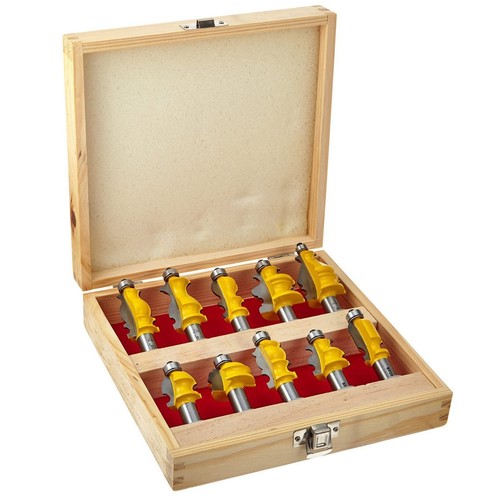 10PCS Architectural Molding Router Bit Set 1/2 Shank Casing Base CNC ...