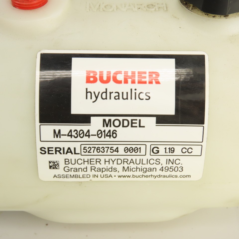Bucher M-4304-0146 1HP Hydraulic Pump Power Unit 1/2 Gallon 110/230V ...