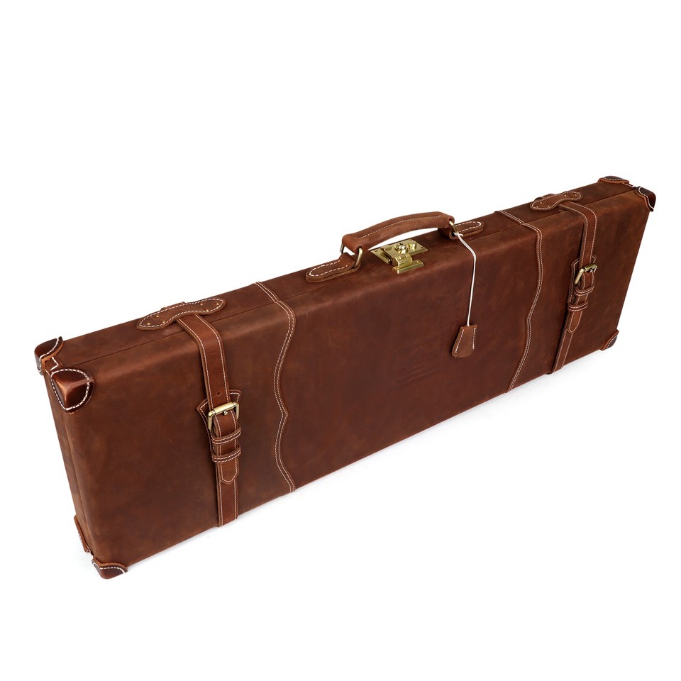 TOURBON Vintage Leather Takedown Shotgun Storage fit 28-32inch Barrel ...