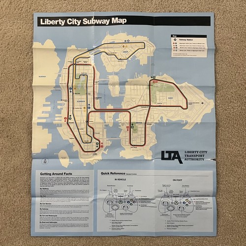 GTA Grand Theft Auto IV 4 Liberty City Map Poster | eBay