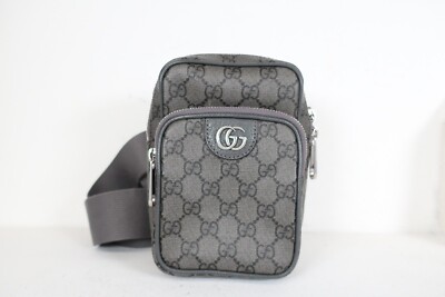 GUCCI shoulder bag 752565・520981 gray canvas | eBay