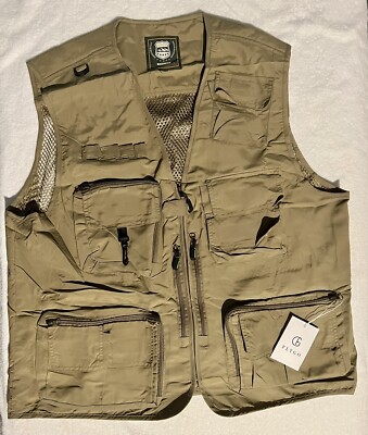 Flygo Authentic Outdoor Leisure Collection. XL Khaki. Multipurpose Vest ...