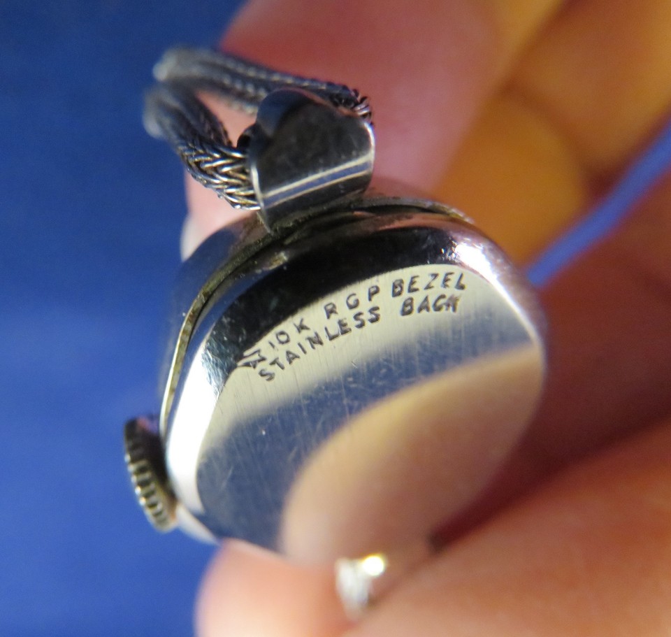 Wittnauer 17 Jewel Swiss Ladies Watch w Religious Metal on Band (890 ...