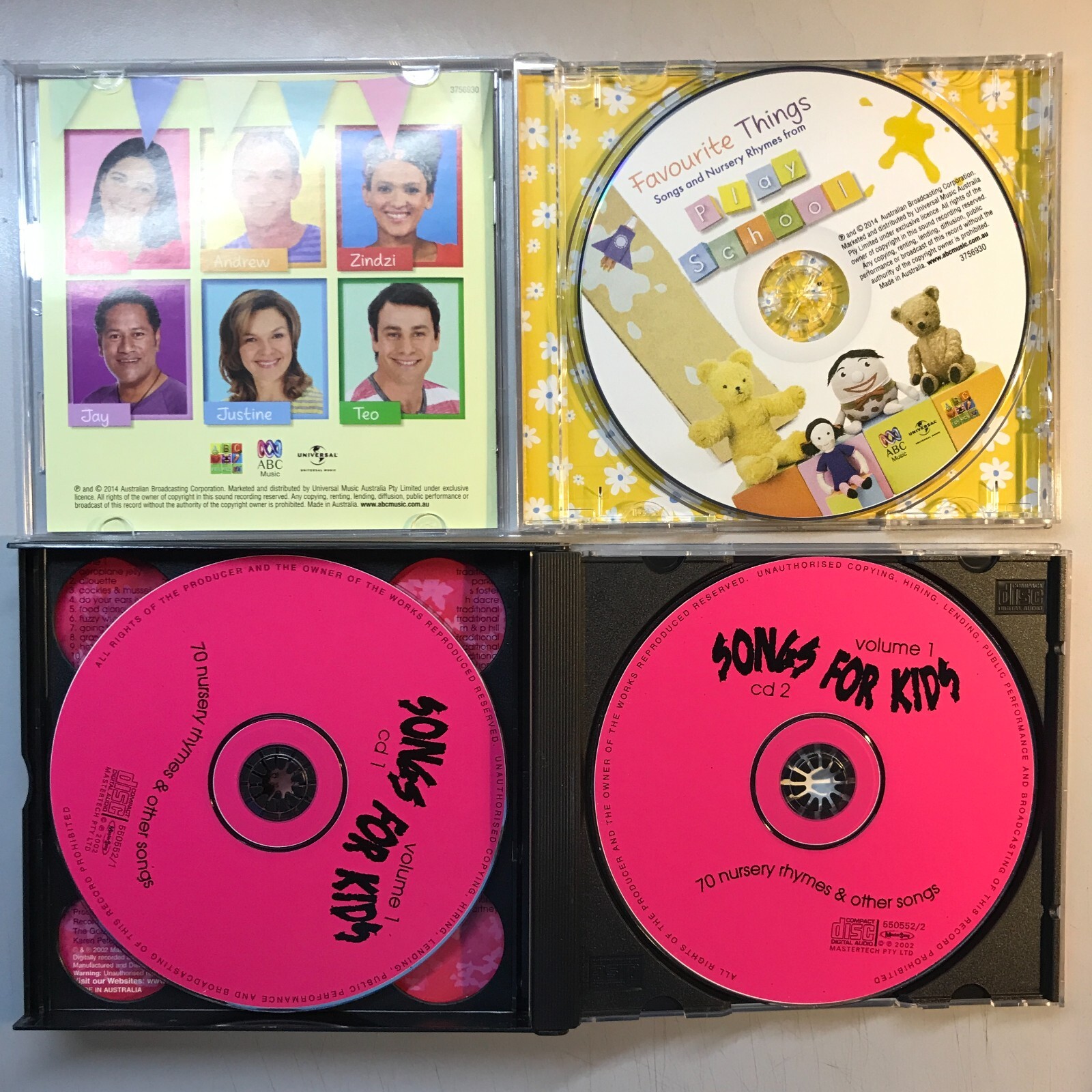 BULK Nursery Rhymes CD (OVER 250 TRACKS) songs Kids ABC Learning Play ...