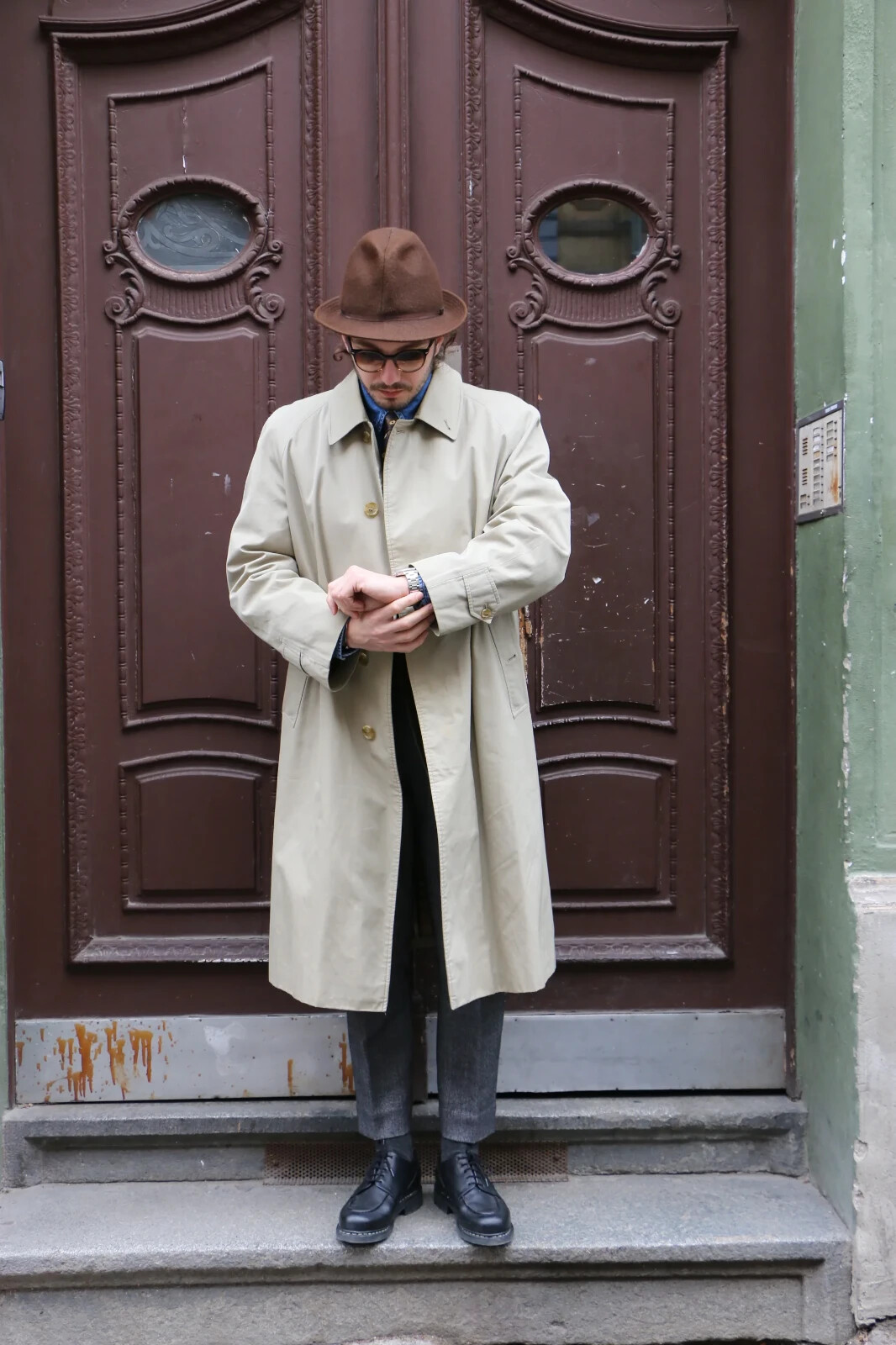 Vintage 90s Burberry Iconic Trench Man Beige Single-Breasted Inner Nova ...