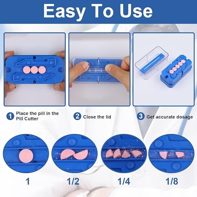 Multiple Pill Splitter Adjustable for Fast Splitting Big/Small Pills ...