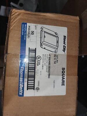 4" Sq x 3/4" Single Device Cover Steel City 52C14 | eBay