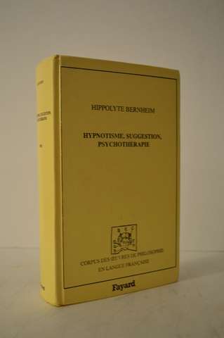 Hypnotisme Suggestion Psychotherapie Hippolyte Bernheim in French HC | eBay
