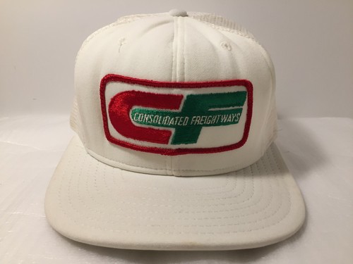 White Mesh Consolidated Freight Ways Vintage Trucker Hat Baseball Cap ...