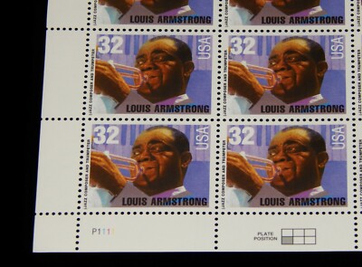 Vintage Stamp Sheet, 1994 LOUIS ARMSTRONG,Trumpeter & Jazz Musician ...