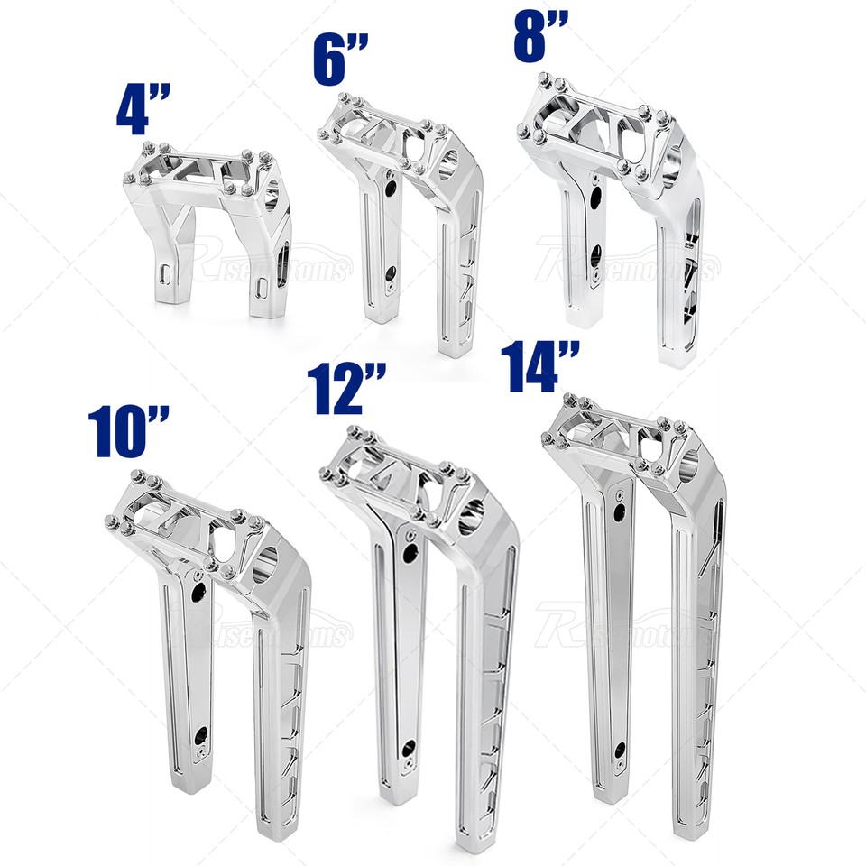 4"-14" Handlebar Riser Kit 1.5" Pullback For Harley Touring Road King ...