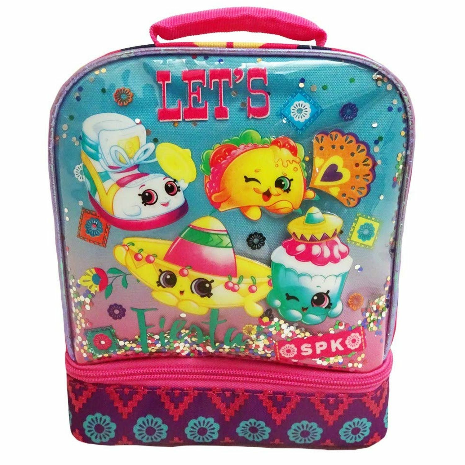 Shopkins Fiesta Dual Compartment Lunch Bag, Insulated Lunch Box | eBay