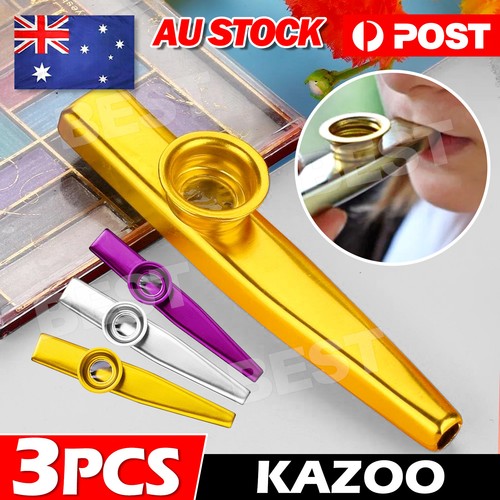 3x Kazoo Musical Instrument Guitar Partner Flute Diaphragm Mouth Flute ...