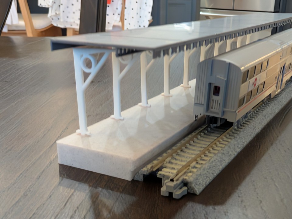 N Scale Traditional Platform with Awning Kit for Kato Track and Others ...