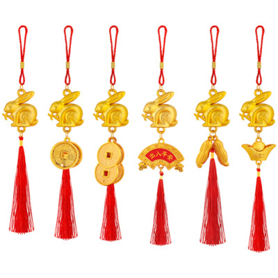 6pcs Multi-function New Year Gift Rabbit Charm Decor Chinese New Year ...